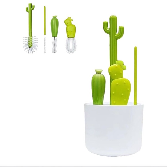 Kitchen | Cactus Bottle Brush Set Cleaning Straw Nipple Pacifier Water ...